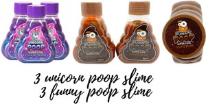 MSK combo 3 unicorn poop slime + 3 brown funy poop slime Art Clay Price ...