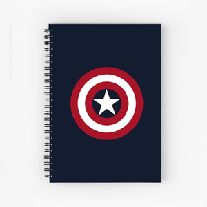 Art Bundle Captain America A5 Size Wiro Bound Spiral Notebook Diary ...