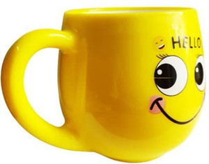 Velocious Melamine Unbreakable Emoji Smiley Coffee Tea Cup with Handle ...