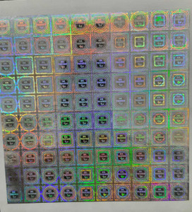 Securitech 1.4 cm QC Passed OK Tested, Silver Hologram 15mm Square ...