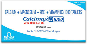 Calcimax D D1000 mg_ 30 tablets Price in India - Buy Calcimax D D1000 ...