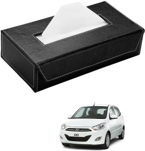 AuTO ADDiCT Car Tissue Box Paper Tissue Holder Black with 200 Sheets ...