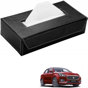AuTO ADDiCT Car Tissue Box Paper Tissue Holder Black with 200 Sheets ...