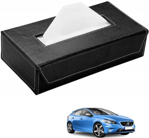 AuTO ADDiCT Car Tissue Box Paper Tissue Holder Black with 200 Sheets ...