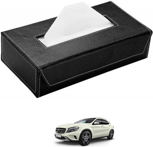 AuTO ADDiCT Car Tissue Box Paper Tissue Holder Black with 200 Sheets ...