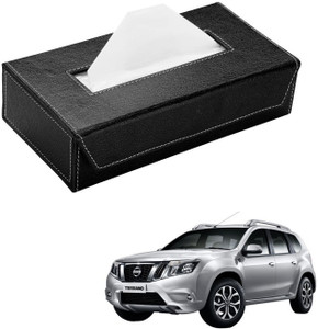 AuTO ADDiCT Car Tissue Box Paper Tissue Holder Black with 200 Sheets ...