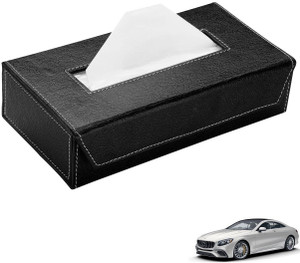 AuTO ADDiCT Car Tissue Box Paper Tissue Holder Black with 200 Sheets ...