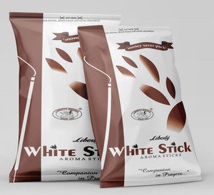 LIBERTY White Stick Aroma Sticks Incense Sticks Agarbathi Zipper pack ...