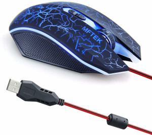 MFTEK 2000 dpi LED Backlit Wired Gaming Mouse with Unbreakable ABS Body ...