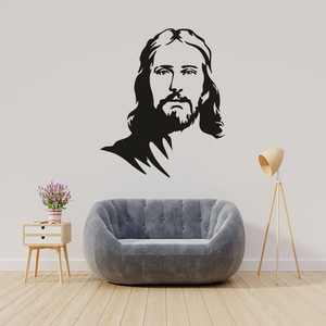 qth 70 cm JESUS CHRIST BLACK DESIGN WALLSTICKER FOR LIVING ROOM (50X70 ...