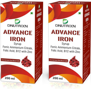 DNUTRIXN Advance Iron Syrup For Increase Red Blood Cells |Boost ...