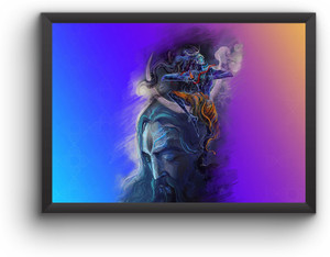 Lord Shiva Abstract Art Purple A1 Size ( 20X30 Inches ) Matte ...