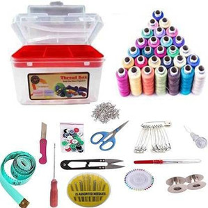 Macaw two Layer Sewing Kit Box With All Sewing Accessories 24spool ...