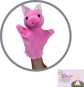 Ritu Shubhman's Creation Pig Hand Puppet (11 inches) Story Telling ...