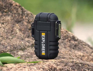 Explorer Plasma Windproof USB Rechargeable Flameless Dual Electric Arc ...