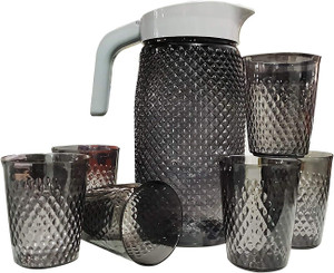G-KING Jug with Beautiful 6 Pieces Glasses Set for Juice/Water Serve ...
