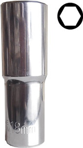 4MECH 1/2" Drive 18 MM CRV Steel Heavy Duty Long Hex Socket Set Price ...