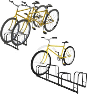 Cycle Stands India Mild Steel Floor Mount Staggered Bicycle Parking ...