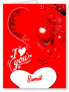 Midas Craft I Love You Sumit ….15 Romantic Card Greeting Card Price in ...