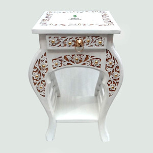 Smarts collection Antique End table; Bedside Table (Mango wood,Deco ...