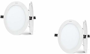 PHILIPS 15-Watt Round Duraslim Recessed Metal Downlighter Ceiling Panel ...