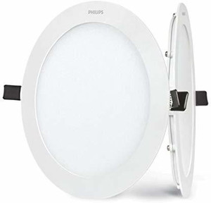 PHILIPS 18-Watt Round Duraslim Recessed Metal Downlighter Ceiling Panel ...