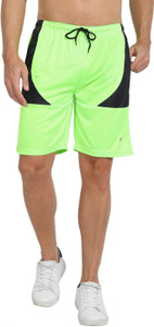 FTX Color Block Men Green Sports Shorts - Buy FTX Color Block Men Green ...
