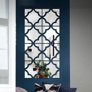 Mirror Sticker 60 cm Pattern silver 8 Acrylic Stickers 3D Stickers wall ...