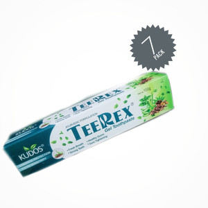 KUDOS TEE REX GEL TOOTHPASTE AYURVEDIC FORULATION 100G x 7 Pack ...