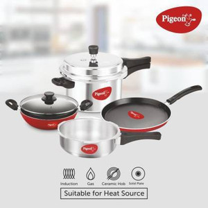 Pigeon 4 In 1 Starter Kit 5 L, 3 L Outer Lid Induction Bottom Pressure ...