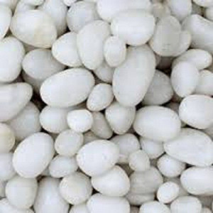 Hanu Polished Round Glossy White Pebble Stones for Home Decoration 10 ...