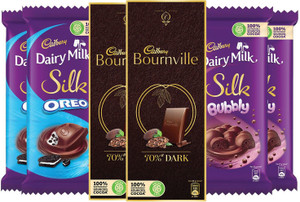 Cadbury Bournville 70% Cocoa 80g (Pack of 2) + Dairy Milk Silk Oreo ...