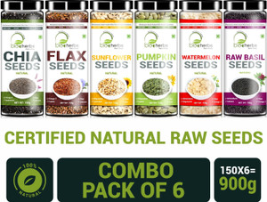 Bioherbs Certified Raw Combo Seeds Value Pack (FLax Seed,Chia Seed ...
