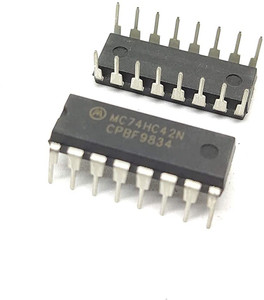 TechInfo 2Pcs 74HC42N 7442 IC, BCD to Decimal Decoder, HC Family, 10 ...