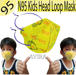 V-NOX AVIRA Non Woven Kids N95 Face head loop Mask Washable Reusable ...