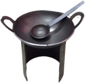 Sirgan Kids Miniature Palm Sized Iron Big Aduppu,Big kadai -Pretend ...