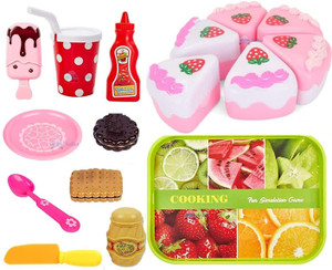 FunBlast Realistic Sliceable Cake Cutting Toy for Kids Pretend Play Toy ...