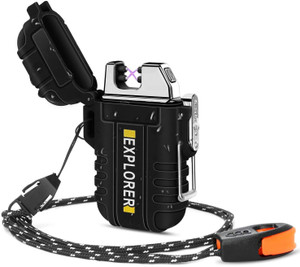 IMMUTABLE Explorer USB Rechargeable Flameless Dual Electric Arc Lighter ...