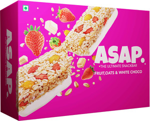 ASAP Granola Bar White Choco | Pack of 6 Energy Bars with Rolled Oats ...