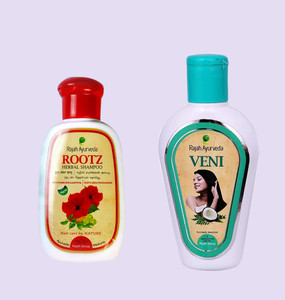 RAJAH AYURVEDA ROOTZ HERBAL SHAMPOO plus veni hair oil Price in India ...