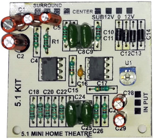 Diycart 3.1 Channel Surround Audio Board With Subwoofer Center Decoder ...