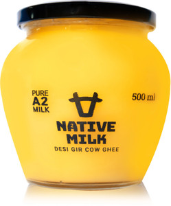 NATIVE MILK Pure A2 Cow Ghee With A2 Milk Ghee Glass Bottle Price in ...