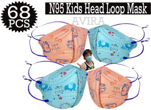 V-NOX AVIRA Non Woven Kids N95 Face head loop Mask Washable Reusable ...