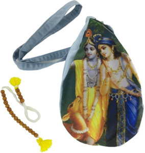 Mayapuri Radha Krishna Printed Japa Mala Bag/Chanting Bag/Gomukhi Japa ...