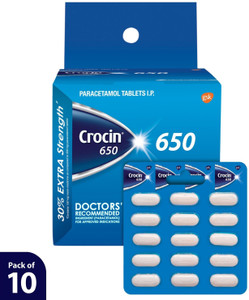 Crocin 650 Advance Tablets Price in India - Buy Crocin 650 Advance ...