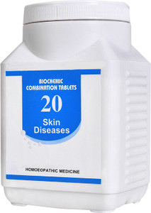 Bakson's Homoeopathy Biochemic Combination Tablets # 20 (Skin Diseases ...