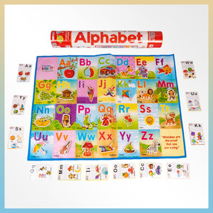 Clever Kids EDUCATIONAL ACTIVITY MAT ALPHABET WITH FLASH CARDS FOR KIDS ...