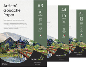 Flipkart.com | Paper Pep Artists' Gouache Cold Pressed Plain 30 Sheets ...