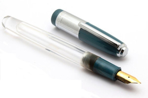 Ledos Airmail 71JT Clear Acrylic Jumbo Size Eyedropper Fine Nib Teal ...