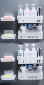VADORE Bathroom Shelf Kitchen Shelf Soap Box Stand Combo (4 Bathroom ...